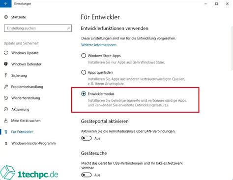 Windows 10 Entwicklermodus Aktivieren Und Nutzen