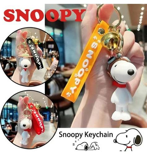 스누피 키링 키체인 소풍 가방 책가방 매력 실리콘 펜던트 지갑 분실방지 장식 귀여운 여아 집들이 파티 생일 티몬