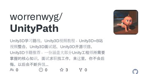 github worrenwyg unitypath unity3d学习路线、unity3d视频教程、unity3d b站视频整合
