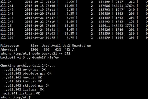 Symbiosis Backup Reference Backup2l Abort Retry Fail