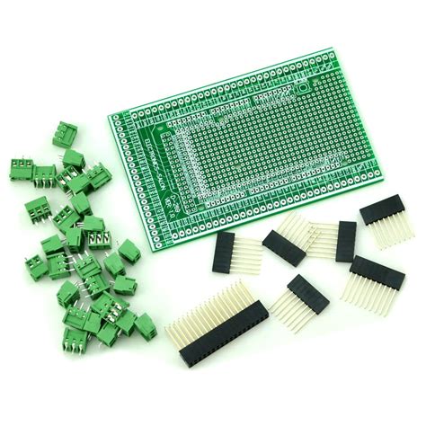 Electronics Salon Prototype Screw Terminal Block Shield Board Kit For Arduino MEGA R