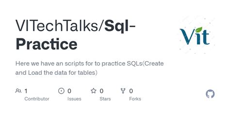 Github Vitechtalkssql Practice Here We Have An Scripts For To Practice Sqlscreate And Load