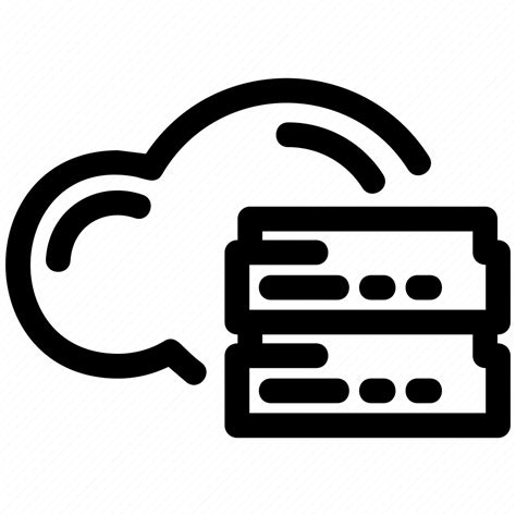 cloud data network server internet computer connection icon