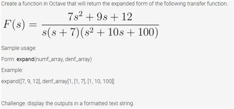 Solved Create A Function In Octave That Will Return The Chegg Com