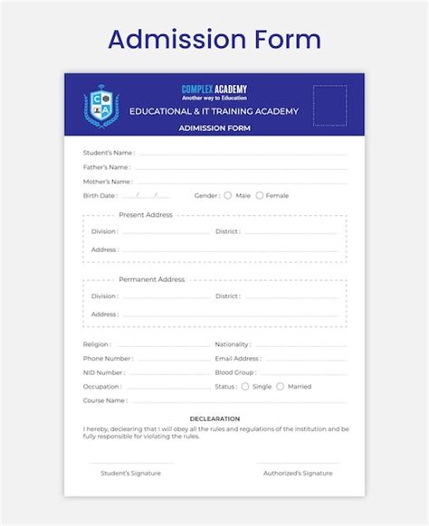 Premium Vector Admission Form Illustration Of Application Form