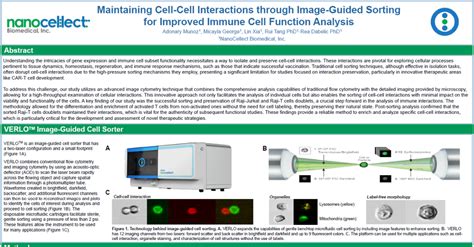 Cell Cell Interactions Through Image Guided Sorting Nanocellect