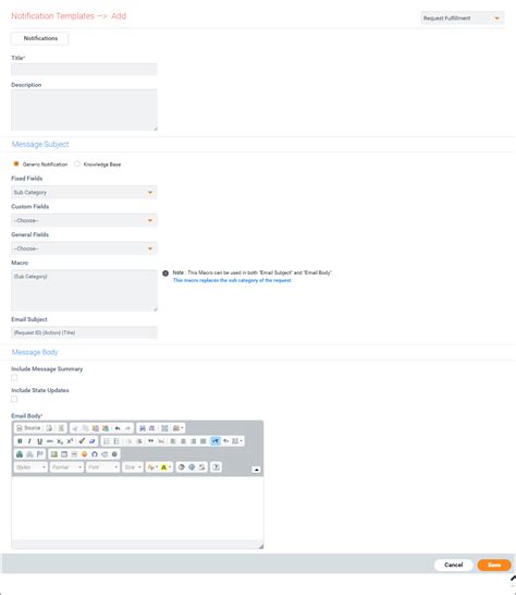 Email Notification Templates