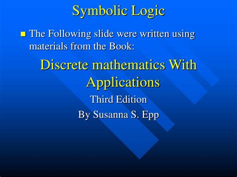 PPT Symbolic Logic PowerPoint Presentation Free Download ID 484212