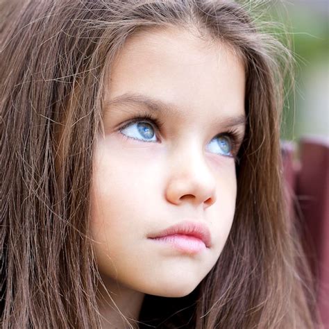 Premium Photo Close Up Portrait Of A Beautiful Nine Year Old Little