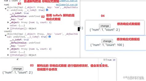 Vue3中ref、toref、torefs、toraw、markraw的使用利用ref将一个对象中的属性变成响应式的数据 掘金