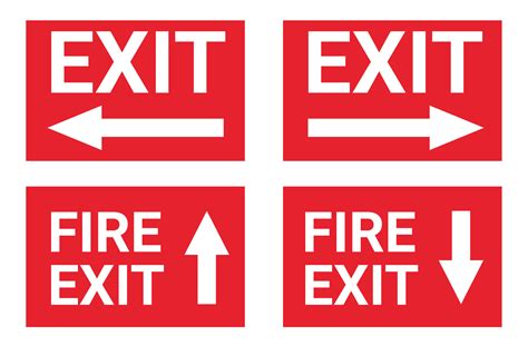 Exit Sign Or Emergency Sign 22962122 Vector Art At Vecteezy