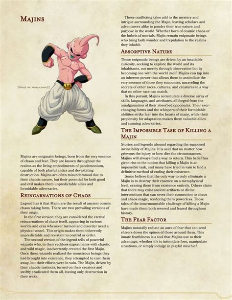 Majins Race Too Broken Or Broken Enough Rdndhomebrew