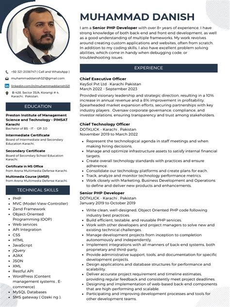 Muhammad Danish Cv2023 Pdf Php World Wide Web