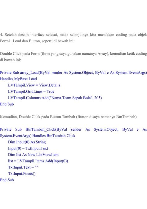 Fungsi Array Pada Vbdocx