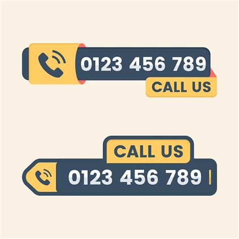 Premium Vector Call Us Now Button Call Sign With Number