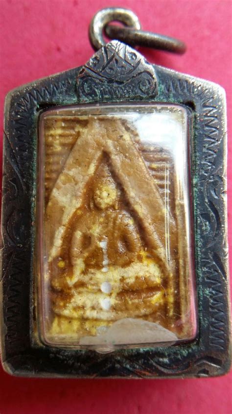 พระผงของขวัญ วัดปากน้ำ รุ่น1 เคลือบ เลีอมกลอบเงินเก่า Ennxo