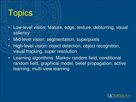 Ppt Eecs 286 Advanced Topics In Computer Vision Powerpoint Presentation Id 5644041