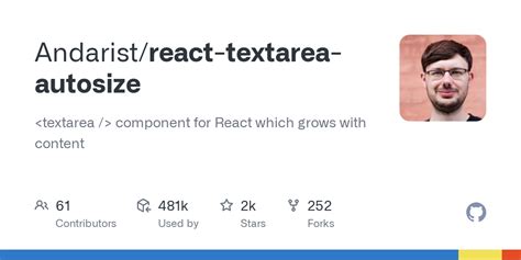 Github Andaristreact Textarea Autosize Component For React Which Grows With Content