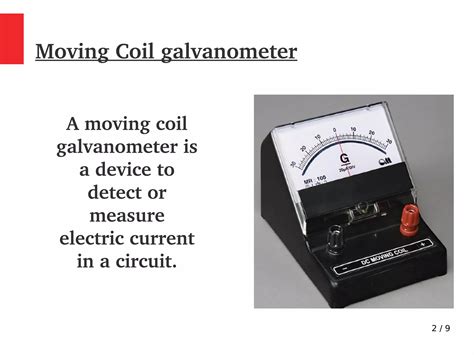 Moving Coil Galvanometer Ppt