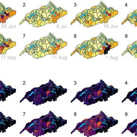 Patterns Of Snowmelt Runoff Sum Over The 72 H Preceding Peak Flow At Download Scientific