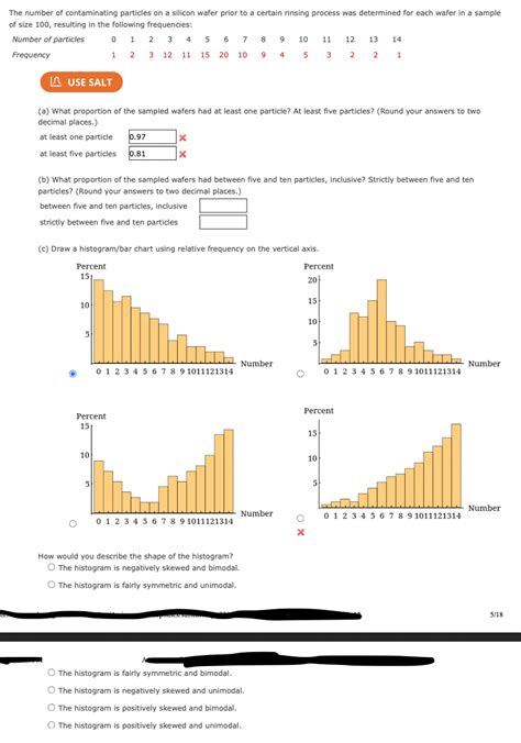 Solved The Number Of Contaminating Particles On A Silicon