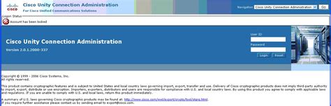 Unity Connection 2 X Account Locked Cisco Community