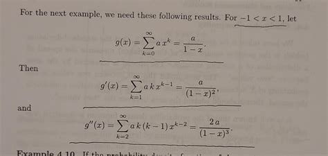 Solved For The Next Example We Need These Following Chegg Com