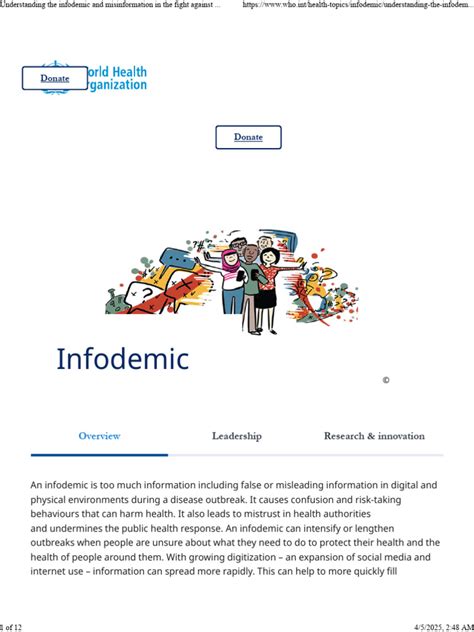Understanding The Infodemic And Misinformation In The Fight Against