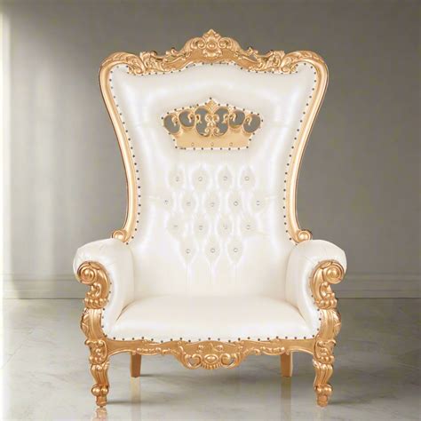 Crown Tiffany Extra Wide Throne Chair Throne Kingdom