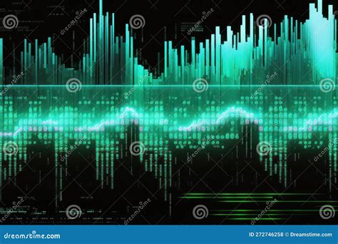 Big Graph Data Manipulation Concept Beautiful Colorful Illustration Style Stock Illustration