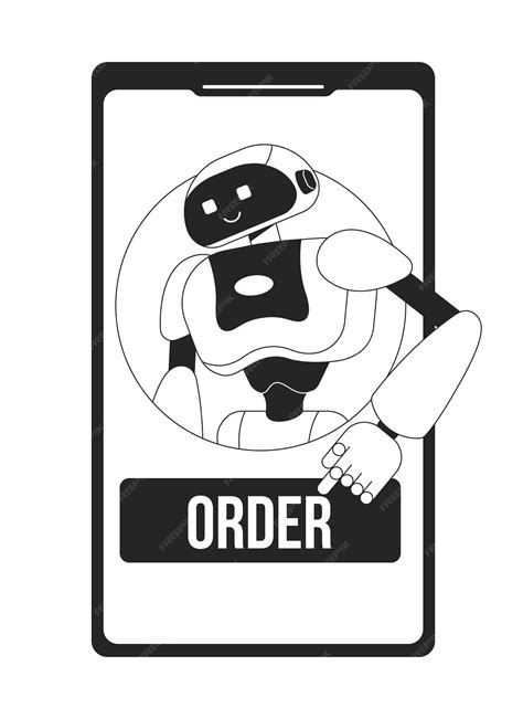 Premium Vector Ai Shopping System Black And White Concept Vector Spot Illustration