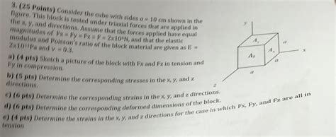 Solved Points Consider The Cube With Sides A Cm Chegg