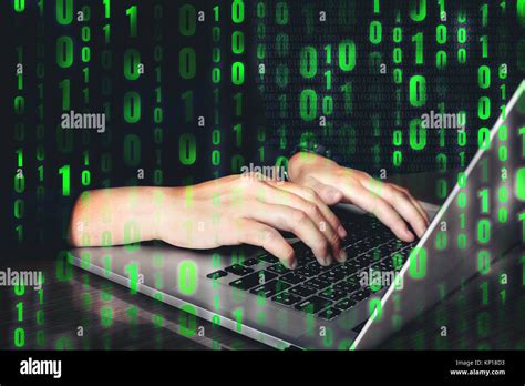Hacker Using Keyboard Typing Bad Data Into Computer Online System And
