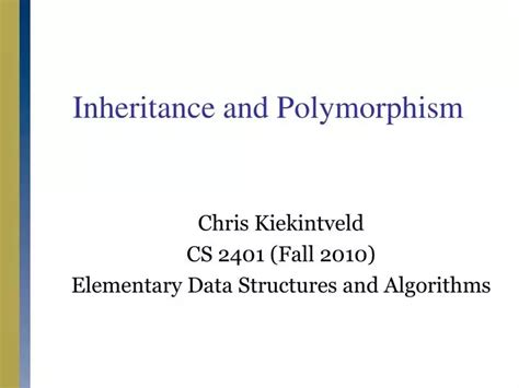 Ppt Inheritance And Polymorphism Powerpoint Presentation Free Download Id1360933