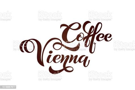 커피 비엔나 손글씨 레터링 디자인 요소 카페 메뉴 커피숍에 대한 템플릿과 개념 벡터 그림입니다 개념에 대한 스톡 벡터 아트 및 기타 이미지 Istock