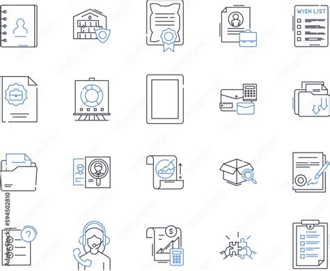Regulatory Compliance Line Icons Collection Compliance Regulations