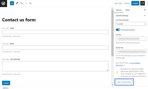 How To Add Turnstile Captcha To Form — Jetformbuilder Crocoblock