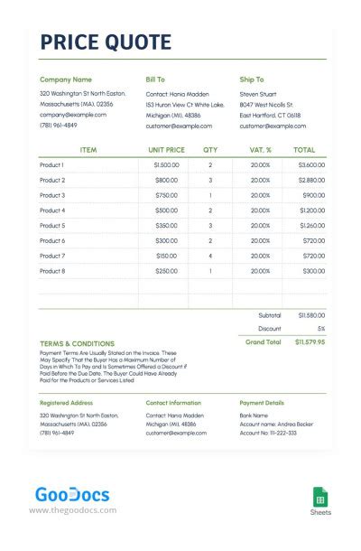 Free Quote Templates