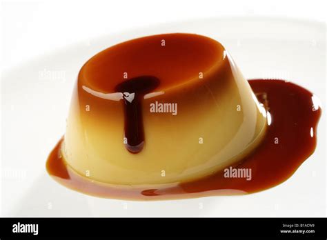 Close Up Of Egg Flan Stock Photo Alamy