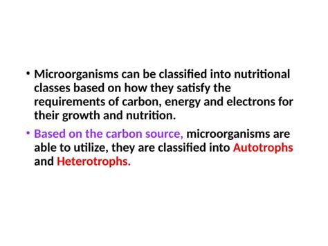 Share Nutritional Types Of Microorganisms Pptx