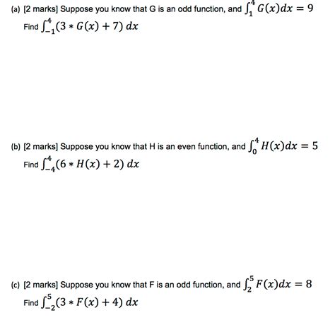 Solved A Marks Suppose You Know That G Is An Odd Chegg