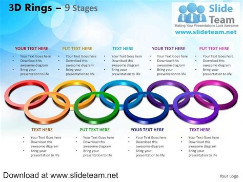 PDF D Pieces Of Rings Circles Connected Interconnected Linked Stages Powerpoint Diagrams