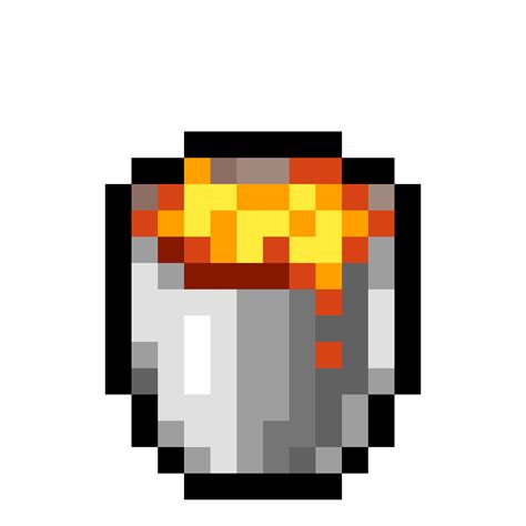 Pixilart Minecraft Lava Bucket By Evilsloth