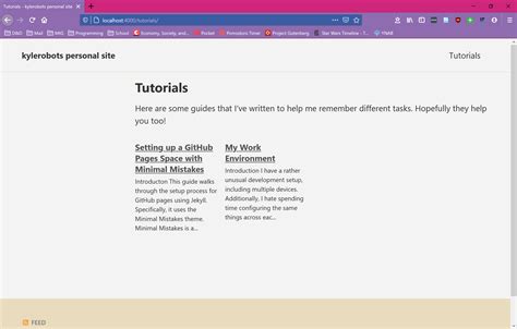 Setting Up A Github Pages Space With Minimal Mistakes Kyle M Hart
