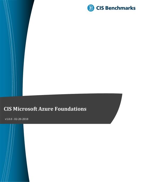 Cis Microsoft Azure Foundations Benchmark V100