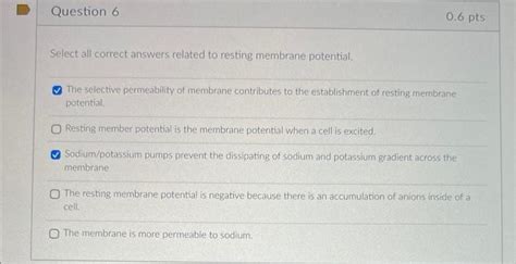 Solved Select All Correct Answers Related To Resting