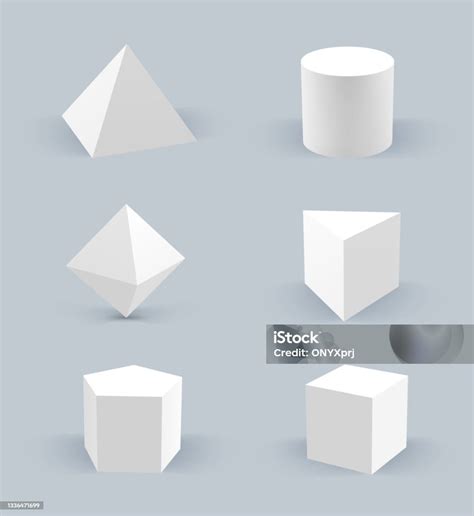 기하학적 사실적인 모양 3d 별 육각형 기본 서클 큐브 피라미드 공 괜찮은 벡터 기하학적 양식 템플릿 컬렉션 3차원 형태에 대한 스톡 벡터 아트 및 기타 이미지 Istock