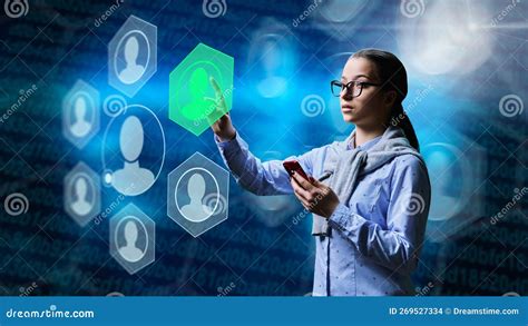 Teen Girl Using Smartphone For Communication Social Networks