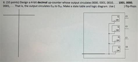 solved 6 10 points design a 4 bit decimal up counter