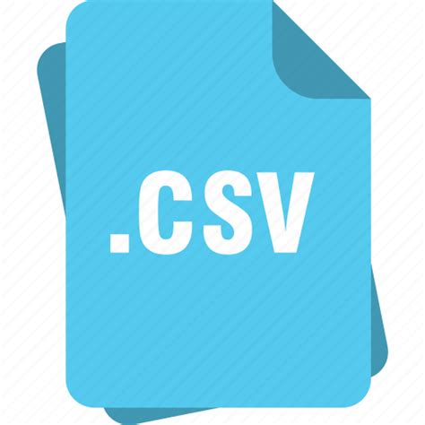blue csv extension file page type icon download on iconfinder